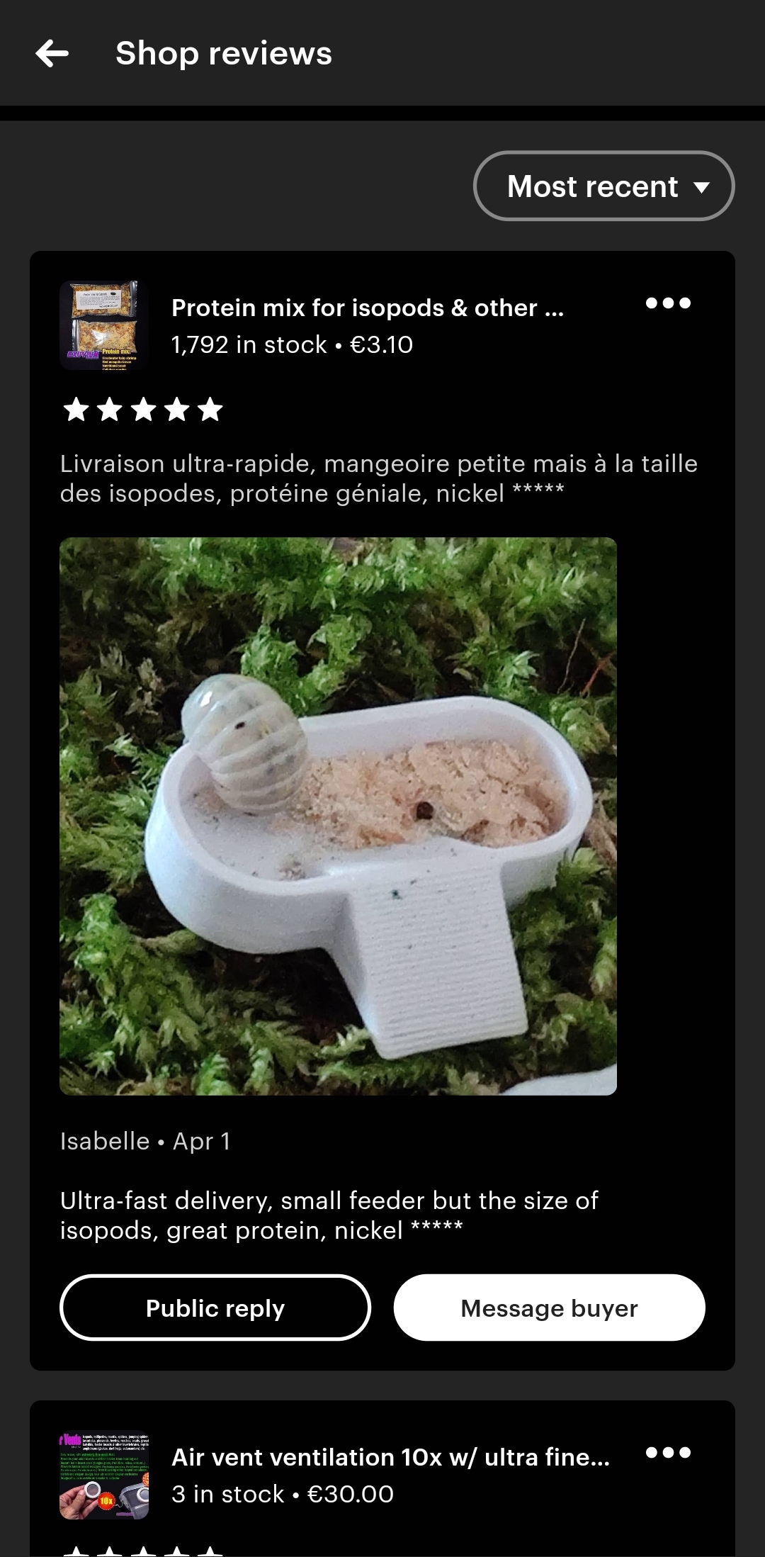 Feeding dish for isopods with a ramp – Exuvium Isopods