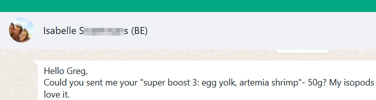 Super Boost 3: Egg yolk, Artemia shrimp mix for isopods and other ...